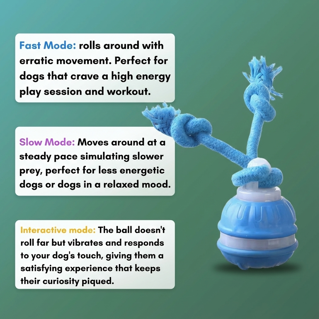 Interactive Dog Toy - Automatic Moving Toy with Touch Activation & 3 ...